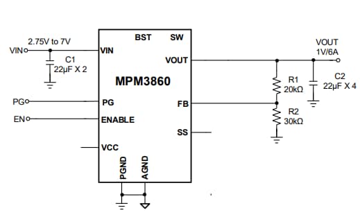 MPM3860 Switching Voltage Regulators - MPS | Mouser